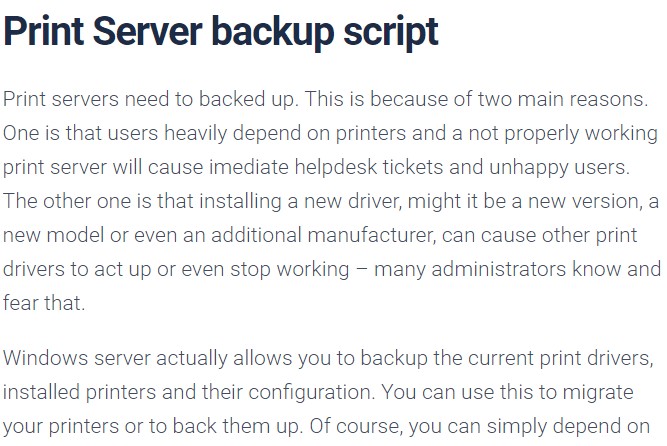 Print Server backup script - IT-Admins