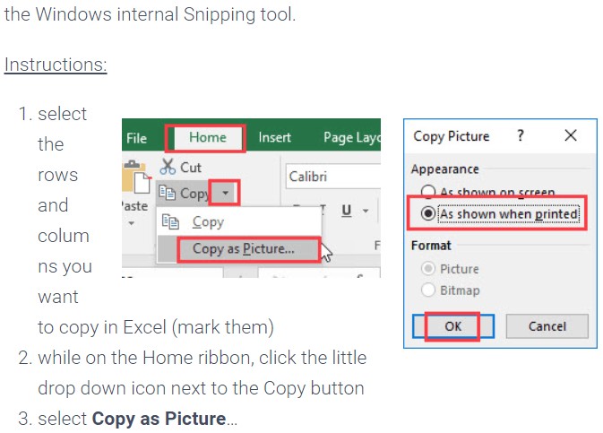 Inserting tables as pictures - IT-Admins