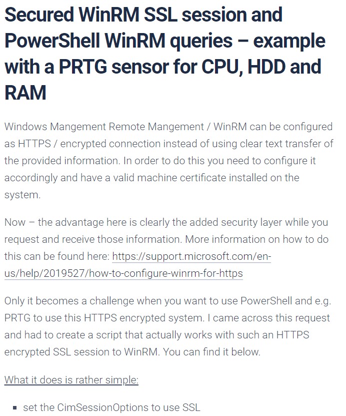 Secured WinRM SSL session and PowerShell WinRM queries - example with a ...