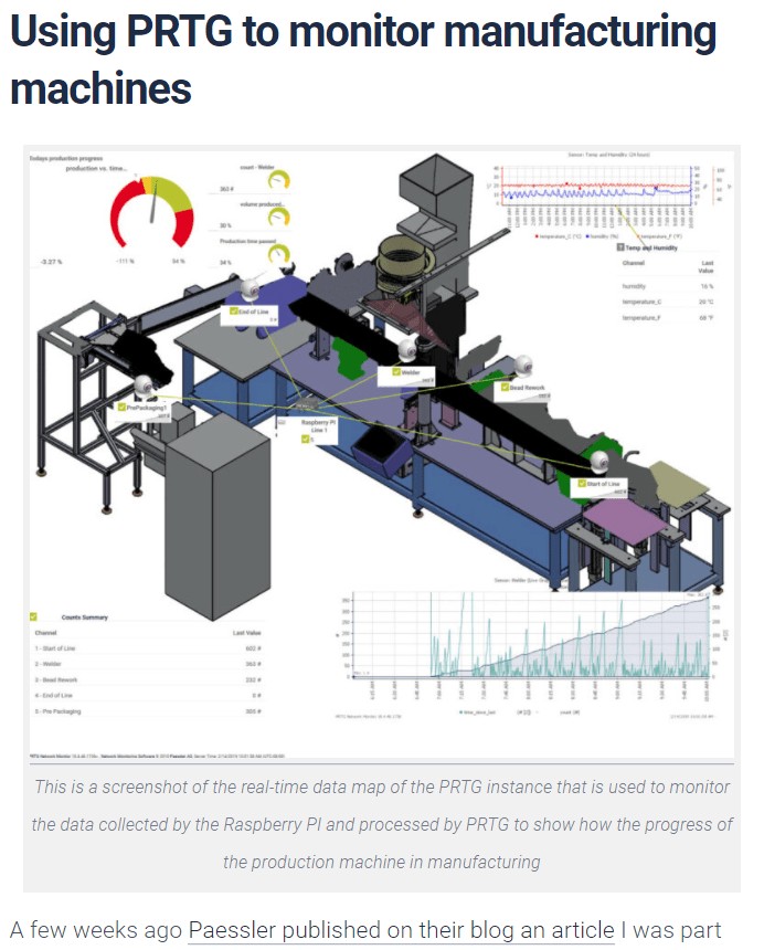 Using PRTG to monitor manufacturing machines - IT-Admins